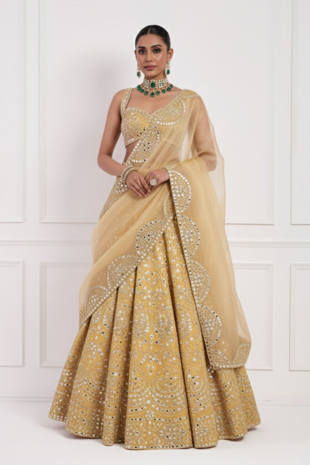 Pastel Yellow Lehenga Set – Neha Khullar